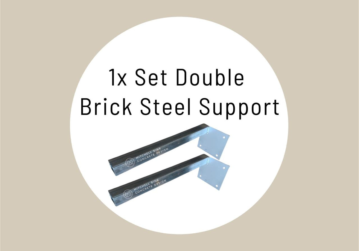 2x MBCD Double Brick Steel Supports