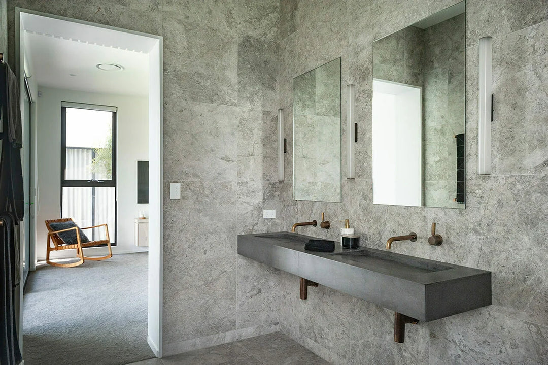 Concrete Bathroom Vanity Laguna Single Bowl Vanity / Floating