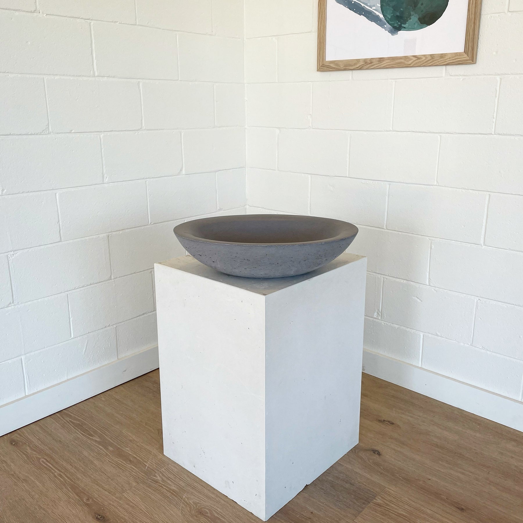 OVAL Concrete Basin Bowl - Grey – Mitchell Bink Concrete Design